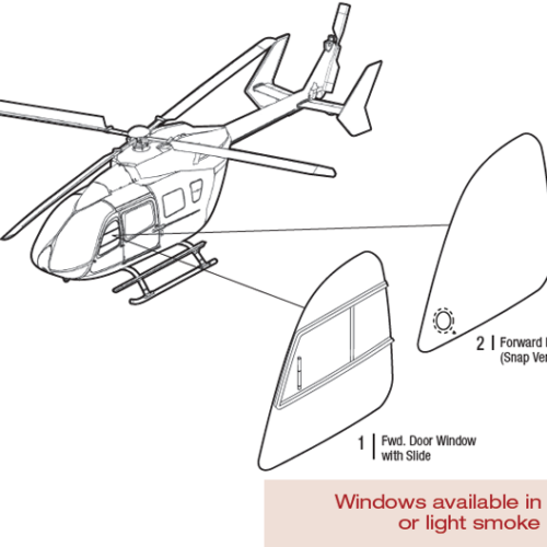 EC145-1004-1 | Fwd Door Window w/Slide LH | Airbus Helicopters