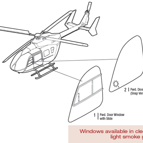 EC135-1004-1 | Forward Door Window w/Slide LH | Airbus Helicopters